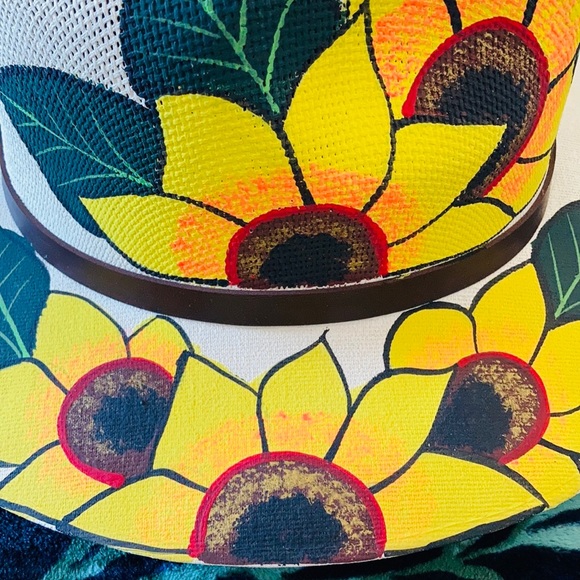 MEXICANA | Accessories | Authentic Mexicanhand Painted Panam Style Hat ...